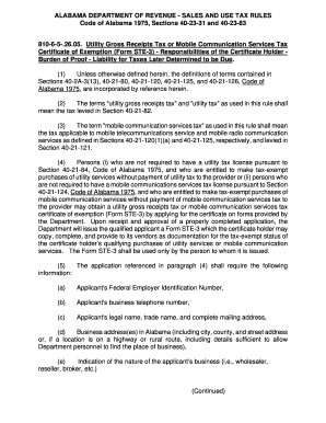 Fillable Online ALABAMA DEPARTMENT OF REVENUE - SALES AND USE TAX ...