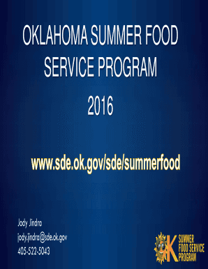 Fillable Online sde ok OKLAHOMA SUMMER FOOD - sde ok Fax Email Print ...