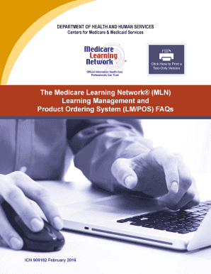 Fillable Online cms The Medicare Learning Network (MLN) Learning ...