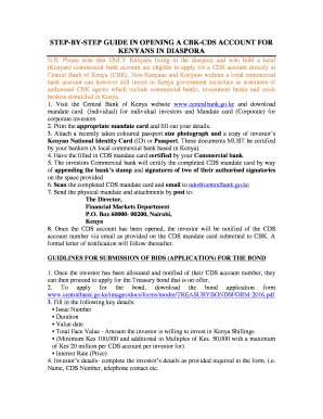 Fillable Online STEP-BY-STEP GUIDE IN OPENING A CBK-CDS ACCOUNT FOR Fax ...