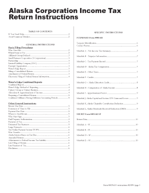 Fillable Online tax alaska Alaska Corporation Income Tax Return ...