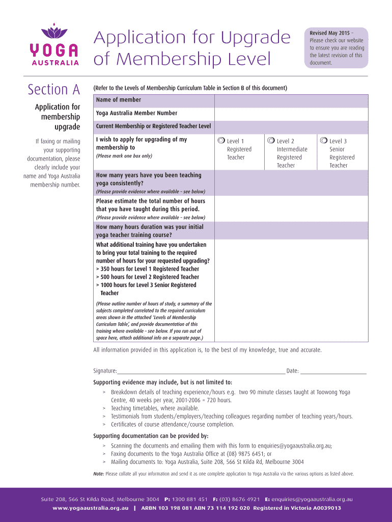 Fillable Online Application for Upgrade Fax Email Print - pdfFiller
