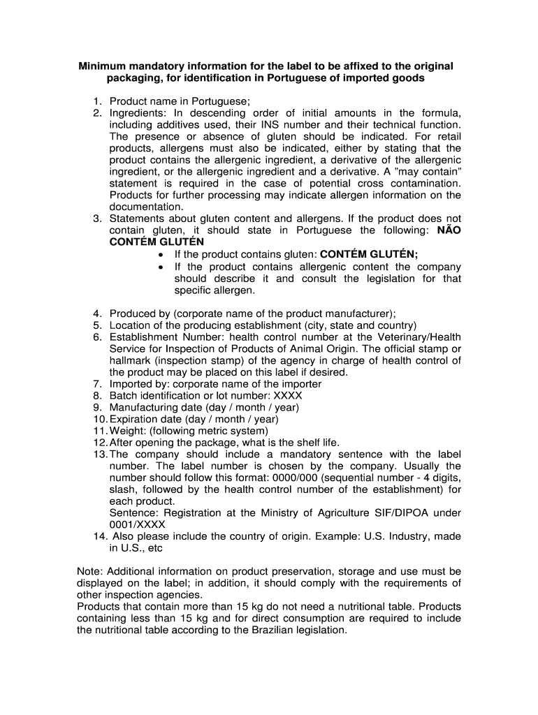 Fillable Online fsis usda label template - fsis usda Fax Email Print ...