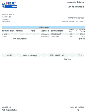 Fillable Online Commission Statement Fax Email Print - pdfFiller