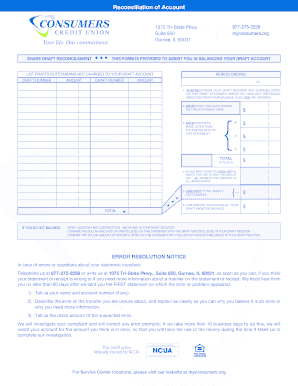 Fillable Online Reconciliation of Account Fax Email Print - pdfFiller