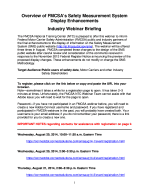 Fillable Online fmcsa dot Overview of FMCSA s Safety Measurement System ...