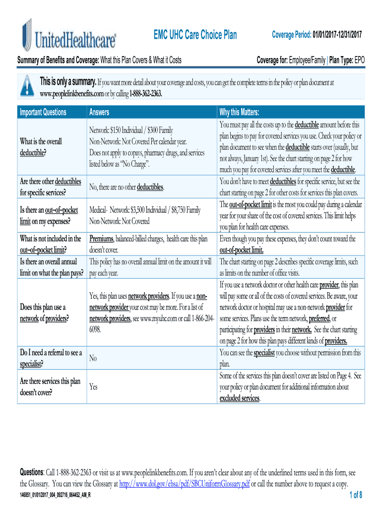 Fillable Online EMC UHC Care Choice Plan Fax Email Print - pdfFiller