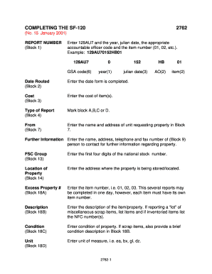 Fillable Online Section 2762 - Completing the SF-120 Fax Email Print ...