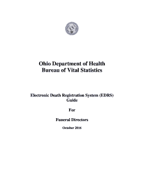 Fillable Online odh ohio Fillable Ohio Department of Health Bureau of ...