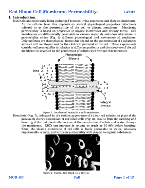 Fillable Online Red Blood Cell Membrane Permeability Fax Email Print ...