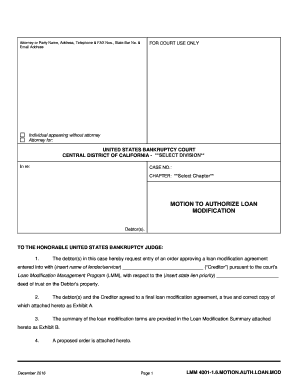 Fillable Online cacb uscourts Attorney or Party Name, Address ...