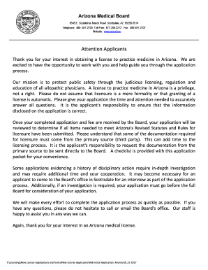 Fillable Online azmd Printable Application - Arizona Medical Board ...