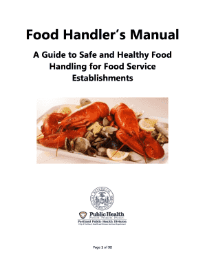 Fillable Online portlandmaine Food Handler's Manual - portlandmaine Fax Email Print - pdfFiller