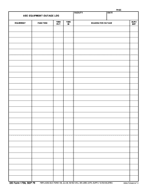 Fillable Online dtic DD Form 1756, ASC Equipment Outage Log, September ...