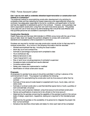 Fillable Online bphc hrsa FAQ: Force Account Labor - bphc hrsa Fax ...