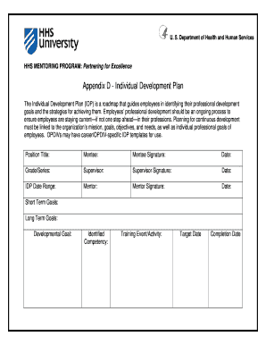 Fillable Online Fillable Individual Development Plan (IDP) Template Fax ...