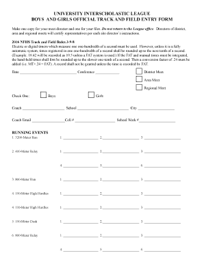 Fillable Online uiltexas BOYS AND GIRLS OFFICIAL TRACK AND FIELD ENTRY ...