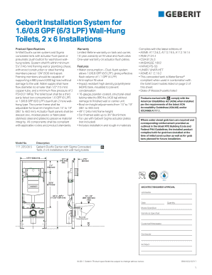 Fillable Online Geberit Installation System for Fax Email Print - pdfFiller