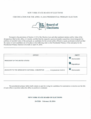 Fillable Online elections ny primary ballot - elections ny Fax Email ...