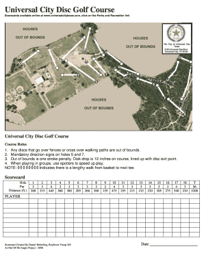 Fillable Online Disc Golf Scorecard Fax Email Print - pdfFiller