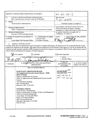 Fillable Online archives Supplemental Security Income Record (SSR ...