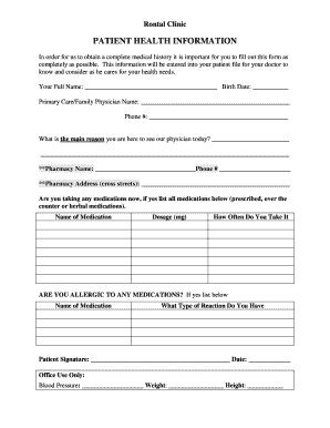 Welcome The Rontal Clinic Ears, Nose & Throat Voice Vocal ... - Fill ...