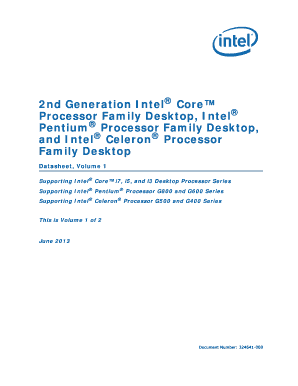 Fillable Online 2nd Generation Intel Core Processor Family Desktop ...