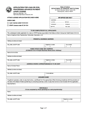 Fillable Online forms in (cpap) license - Indiana State Forms - IN.gov ...