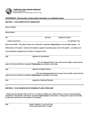 Fillable Online forms in Tuberculosis Waiver Request - forms in Fax ...