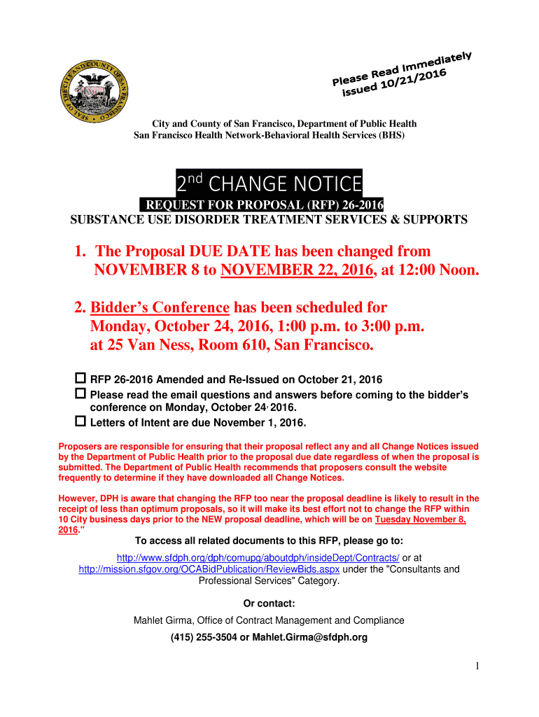 Fillable Online sfdph City and County of San Francisco, Department of ...