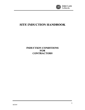 Fillable Online SITE INDUCTION HANDBOOK.docx Fax Email Print - pdfFiller