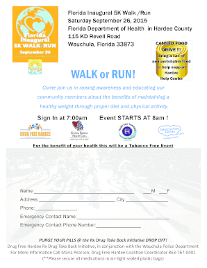 Fillable Online 5K Registration Form Fax Email Print - pdfFiller