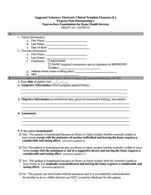 Fillable Online cms 1 Suggested Voluntary Electronic Clinical Template ...