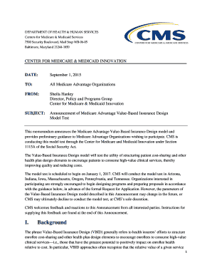 Fillable Online innovation cms VBID Announcement - innovation cms Fax ...