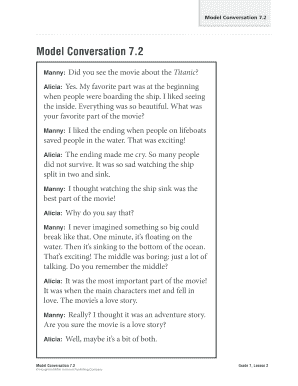 Fillable Online Model Conversation 7 Fax Email Print - pdfFiller