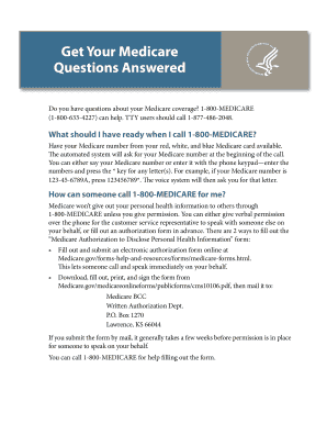Fillable Online medicare Get Your Medicare Questions Answered ...