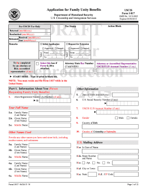 Fillable Online reginfo Form I-817. Application for Family Unity ...