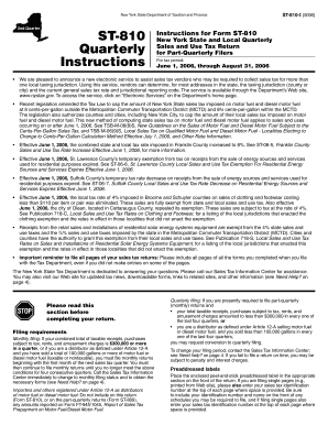 Fillable Online tax ny ST-810-I (8/06) - tax ny Fax Email Print - pdfFiller