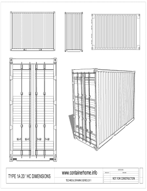 Fillable Online . Technical Drawing 20 ft GP ISO Shipping Container Fax ...