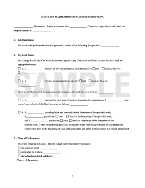 Fillable Online Printable Sample Contract (PDF) - HomeAdvisor Pro Fax ...