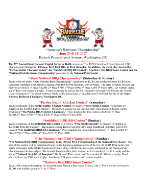 Fillable Online America s Barbecue Championship Fax Email Print - pdfFiller