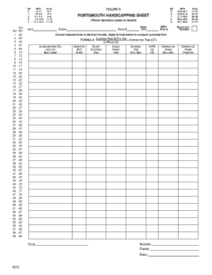 Fillable Online Handicapping Sheet Fax Email Print - pdfFiller