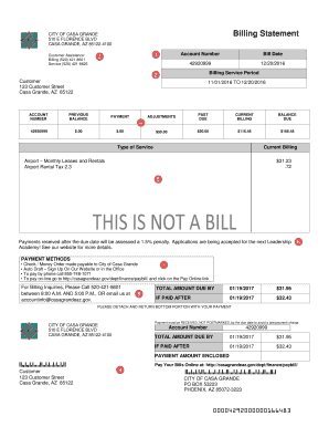 Fillable Online Billing Statement Fax Email Print - pdfFiller