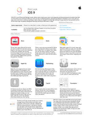 Fillable Online iOS 9 - First Look Fax Email Print - pdfFiller
