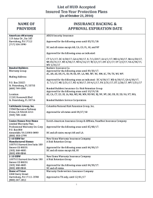 Fillable Online portal hud List of HUD Accepted Insured Ten-Year ...