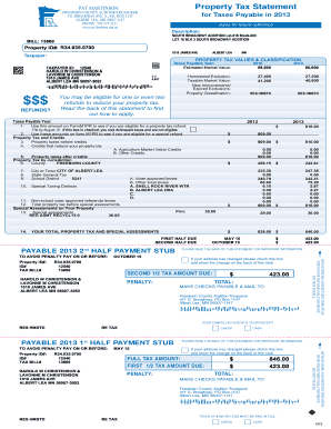 Fillable Online Property Tax Statement Fax Email Print - pdfFiller