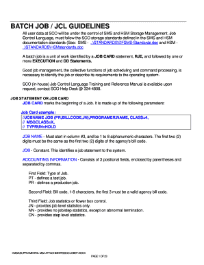 Fillable Online sco idaho Batch Job and JCL Guidelines - sco idaho Fax ...