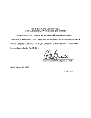 Fillable Online nycourts Model Compliance Conference Order - nycourts ...