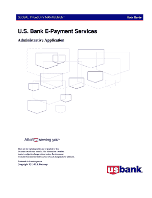 Fillable Online US Bank E-Payment Services Administrative Application ...