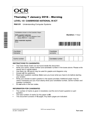 Fillable Online ocr org Oxford Cambridge and RSA - ocr org Fax Email Print - pdfFiller